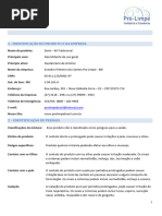 Ficha Técnica do Desinfetante Atomic 70 | PDF | Desinfetante | Química