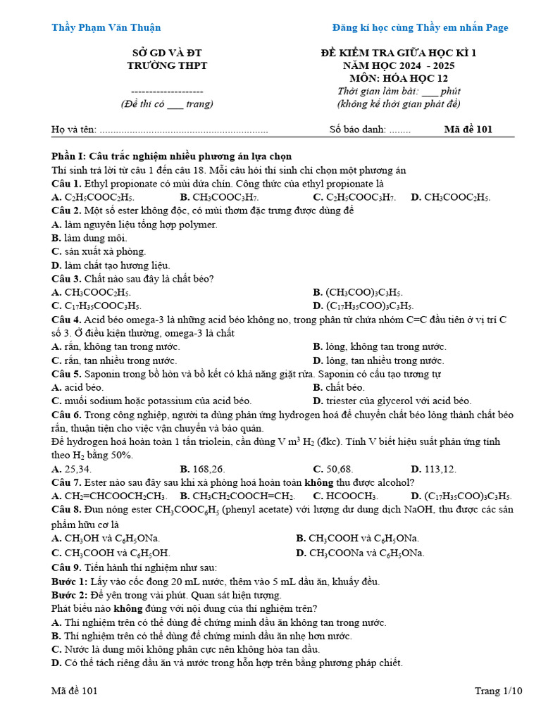 ĐỀ THI GIỮA HK1 giải chi tiết | PDF