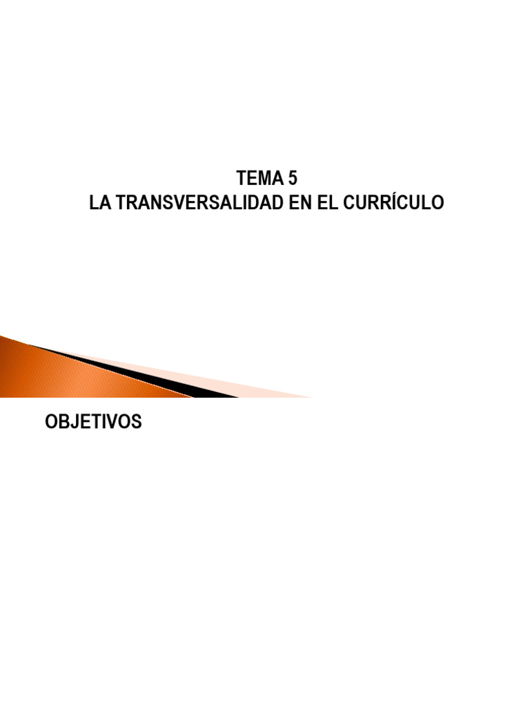 Transversalidad | PDF | Plan de estudios | Enseñando