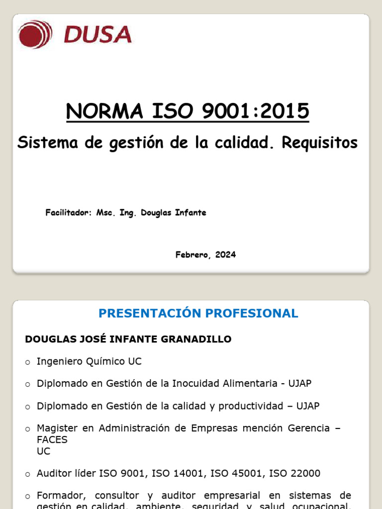 Módulo I. ISO 9001-2015 - Sistema de Gestión de La Calidad. Requisitos | PDF | Gestión de la ...