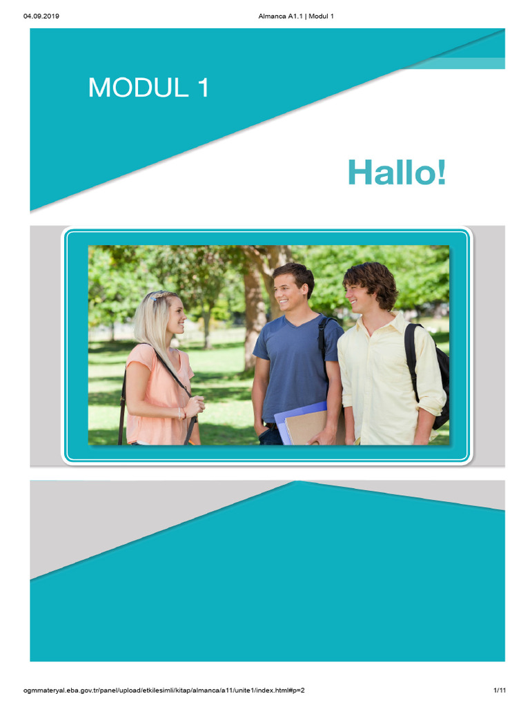 Almanca A1.1 Modul 1 Overview | PDF | Business