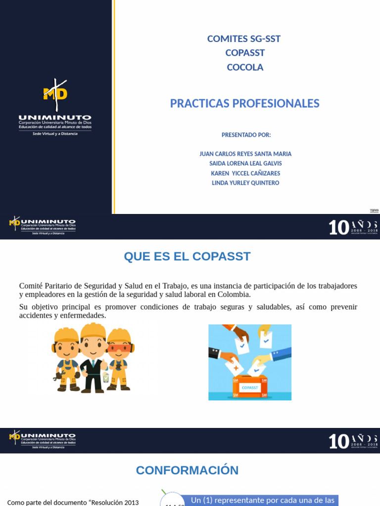 Diapositiva del COPASST | PDF