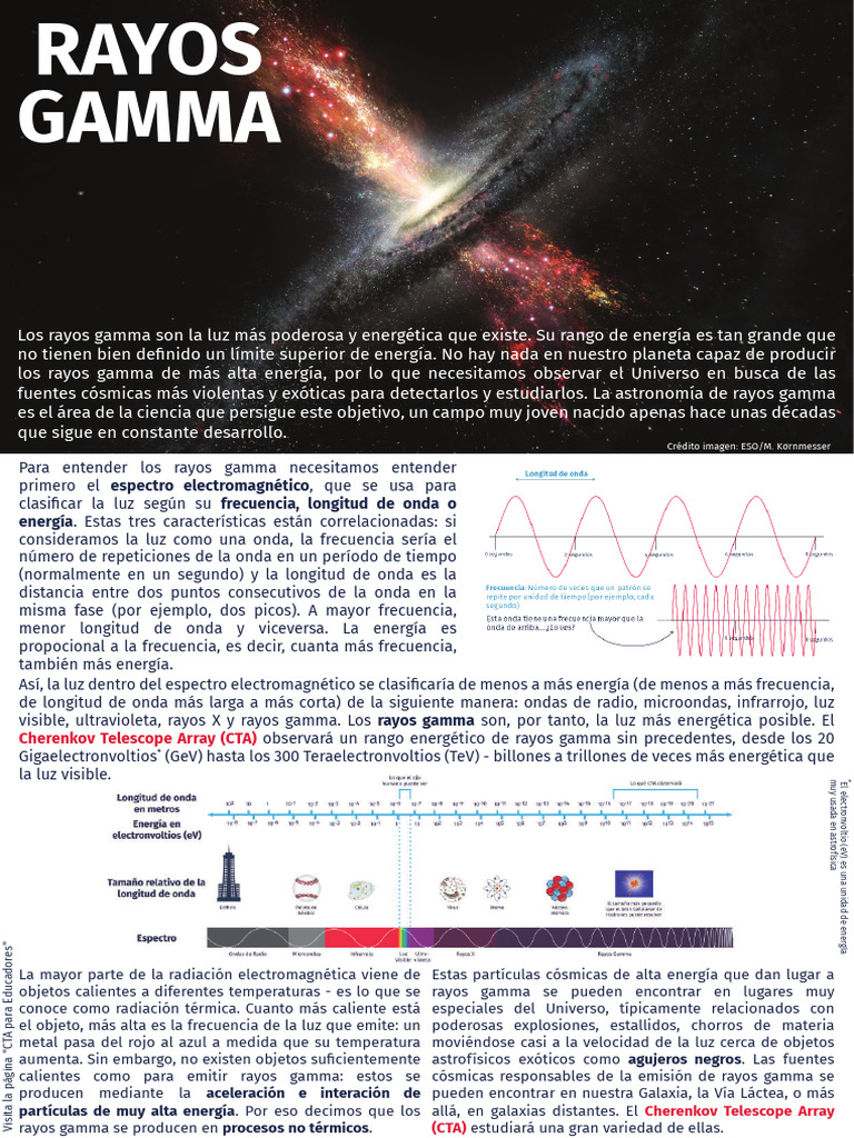 Rayos Gamma y Espectro Electromagnético | PDF | Rayo gamma | Ligero
