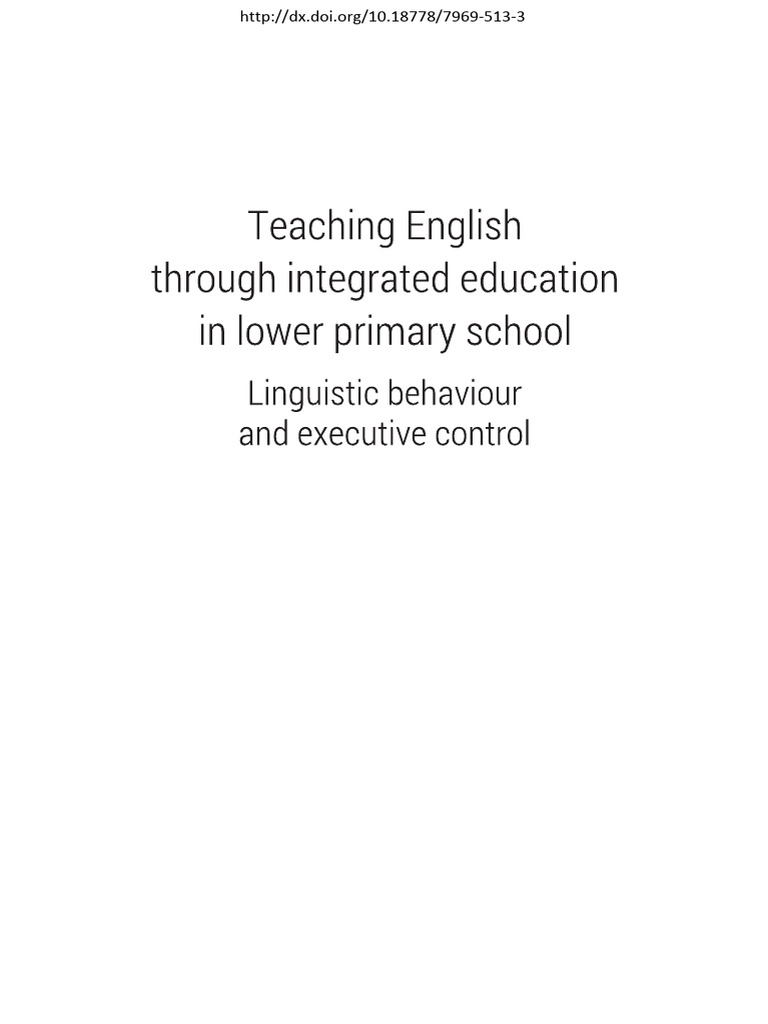Teaching English Through Integrated | PDF | Reinforcement | Id