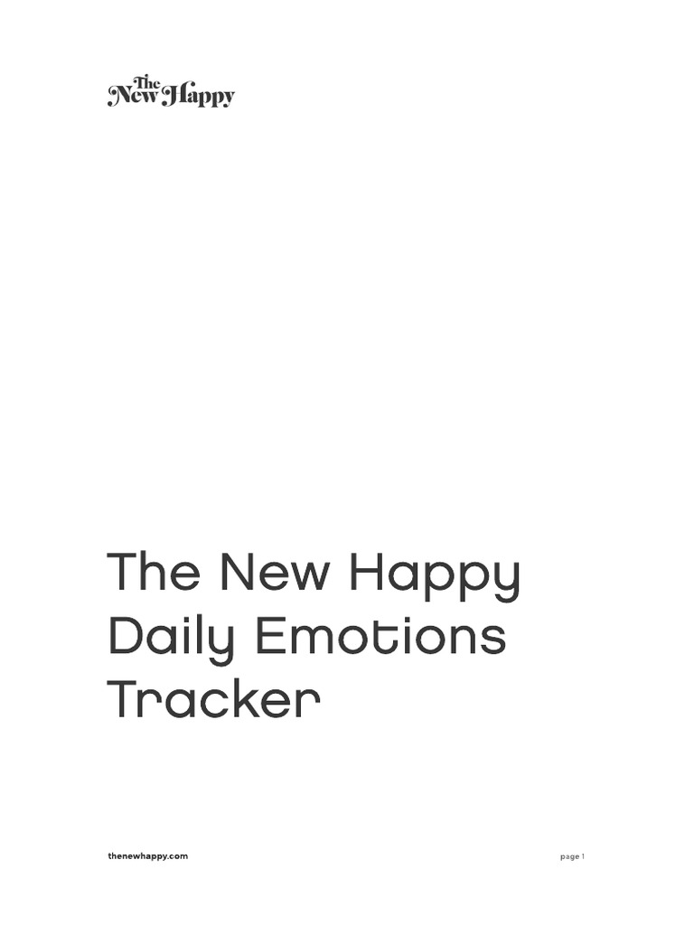 Daily Emotions Tracker Guide | PDF | Emotions | Psychological Concepts