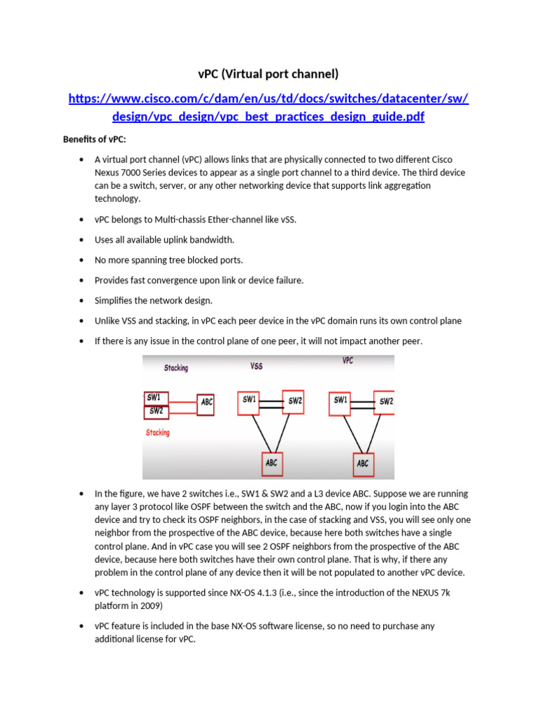VPC-Virtua Port Channel 18-Aug | PDF | Network Switch | Communications Protocols