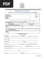 Teacher Application Form Template | PDF