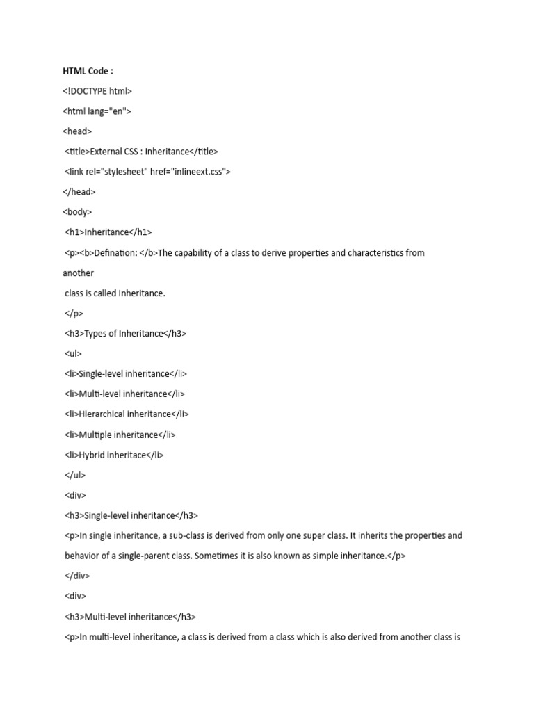 CSS Inheritance Types Explained | PDF