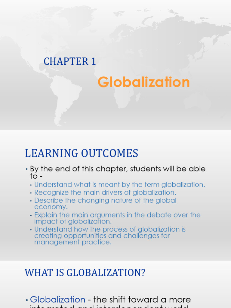Chapter 1 - Globalization | PDF | Foreign Direct Investment | Labour Economics