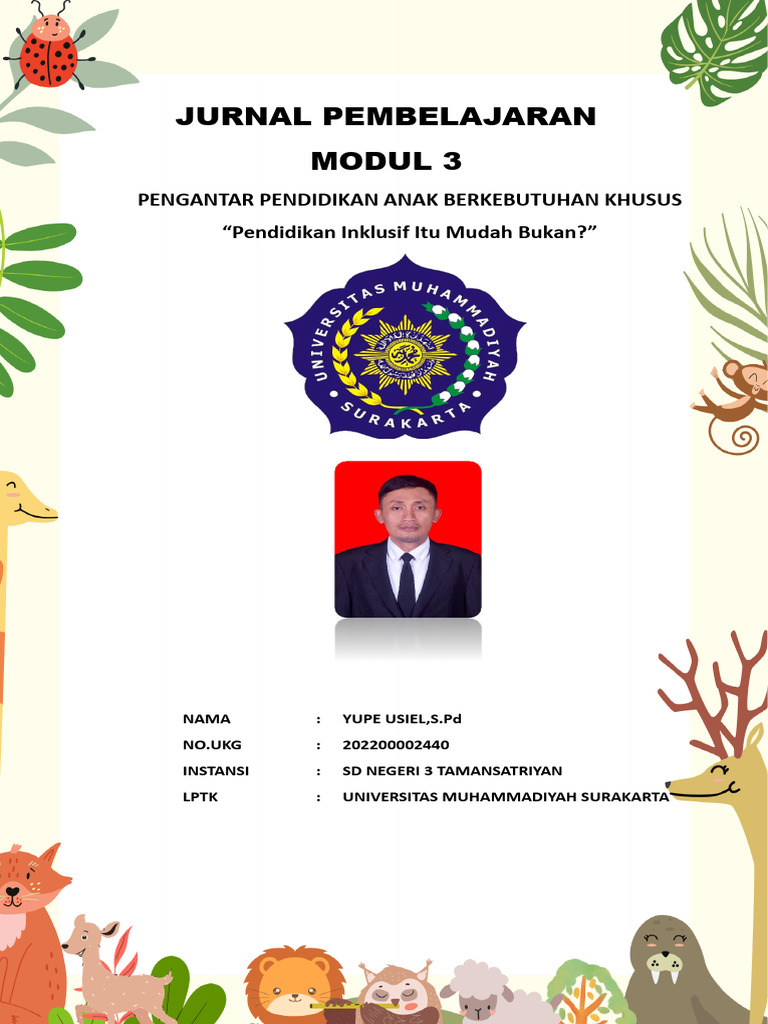 Jurnal Modul 3 Pembelajaran Pabk - Yupe Usiel - 202200002440 | PDF