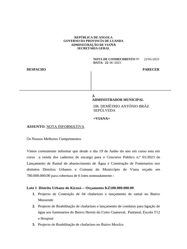 Informação Sobre o Concurso Publico | PDF | Tecnologia e Engenharia