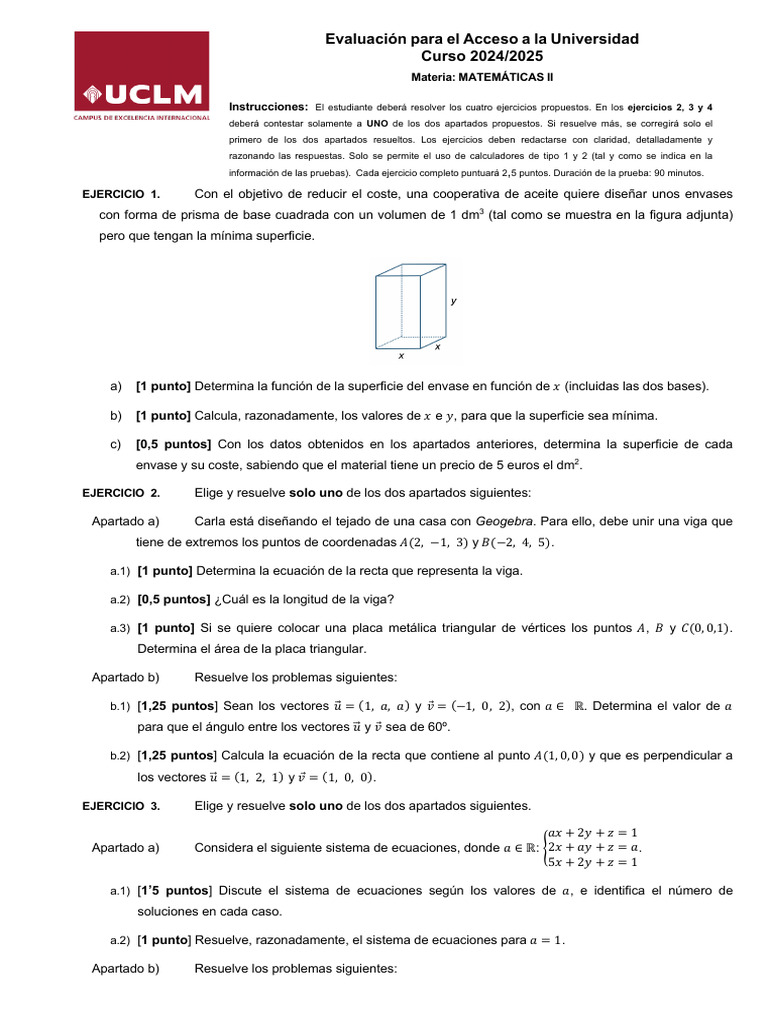 Matematicas Ii | PDF | Triángulo | Ecuaciones