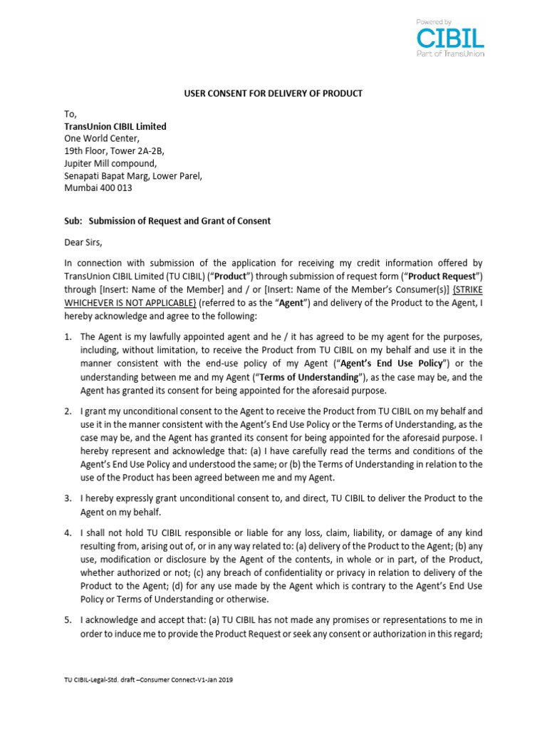 ConsumerConnect StandardFormatLetter CCS | PDF | Indemnity | Legal Liability