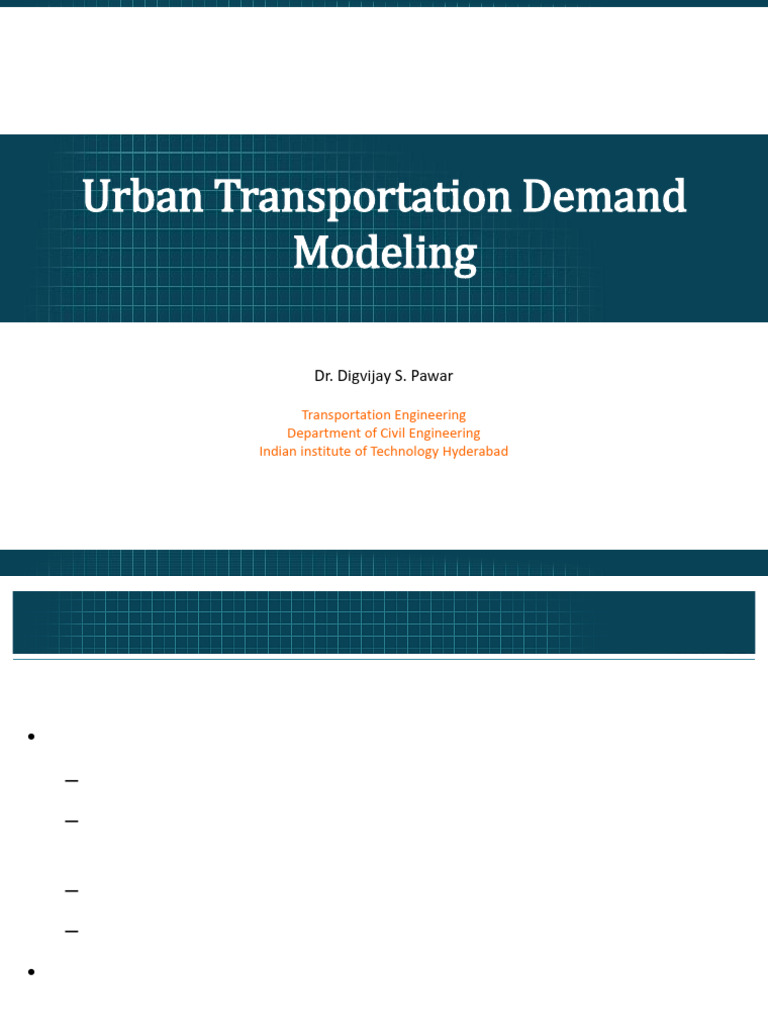 CE3840 Transportation Planning_CE2021 | PDF | Regression Analysis ...
