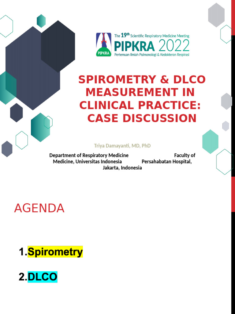 Spirometry and DLCO-case Discussion-Pipkra2022 - Fin | PDF | Respiratory Diseases | Lung
