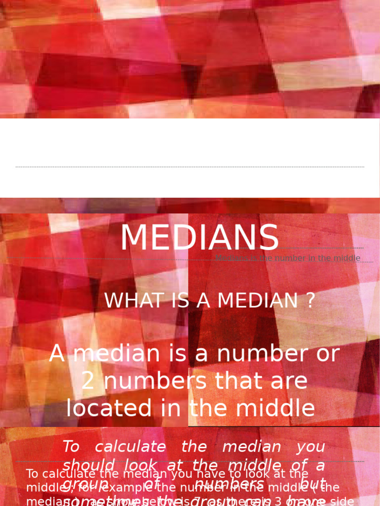 Understanding Medians: Calculation Guide | PDF