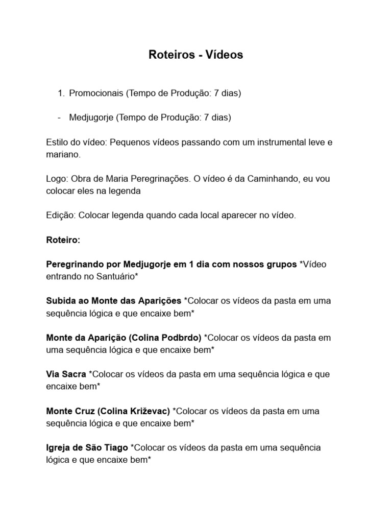 Roteiros - Vídeos para RDP VIAGENS | PDF | Aeroporto