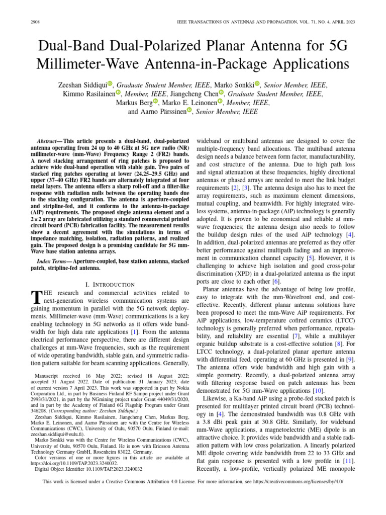 Dual-Band Dual-Polarized Planar Antenna For 5G Millimeter-Wave Antenna ...