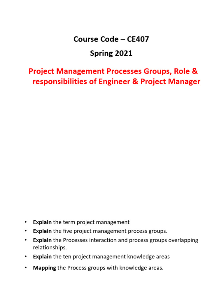 Week 3 Project Management Process Groups | PDF | Project Management | Business