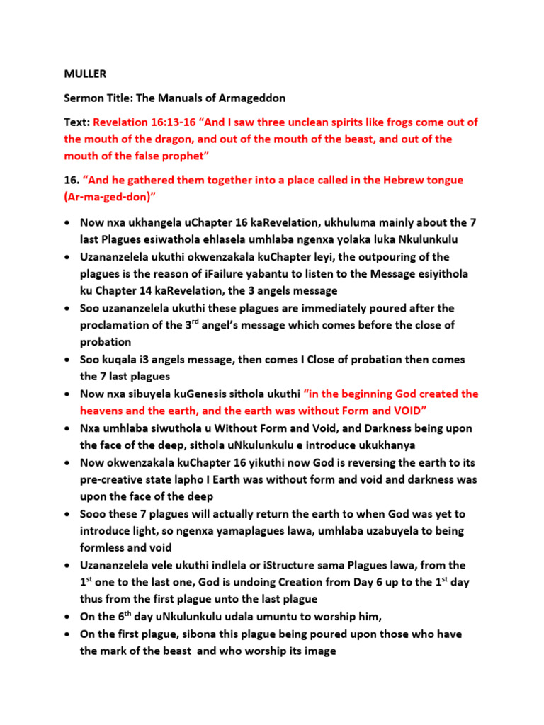 MULLER Armageddon 054433 | PDF | Armageddon | The Beast (Revelation)