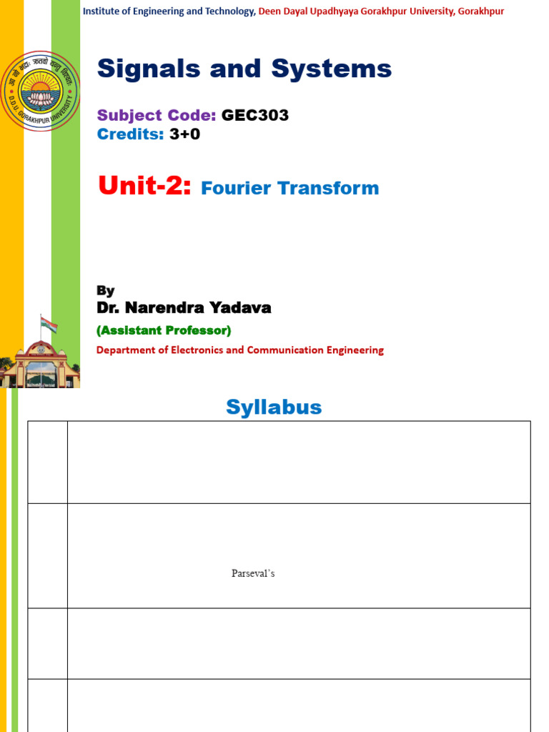 Ece203 Unit 2 Part 2 | PDF | Laplace Transform | Spectral Density