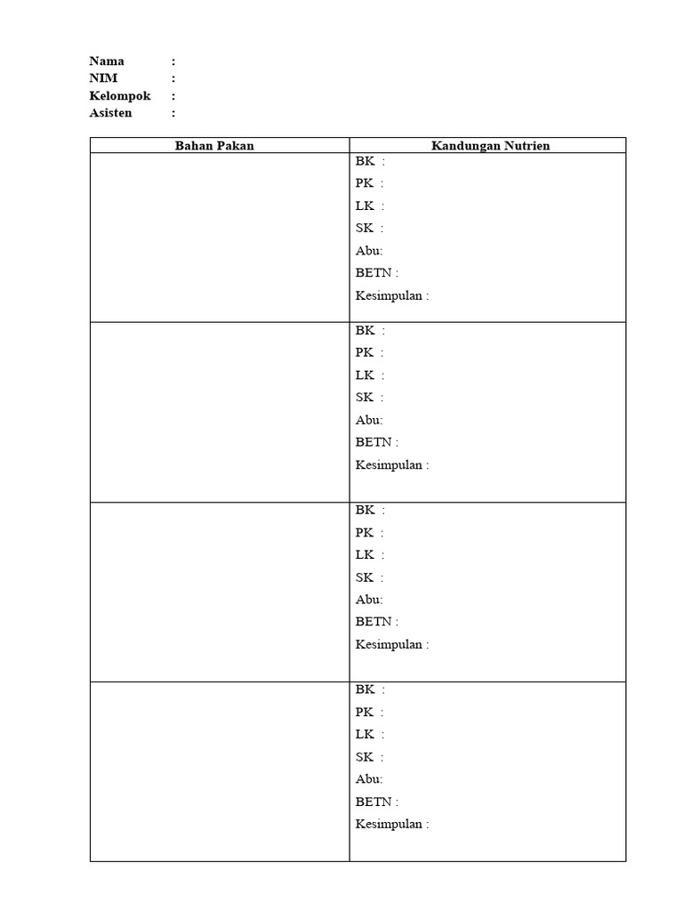 Format Lapsem Hijauan | PDF