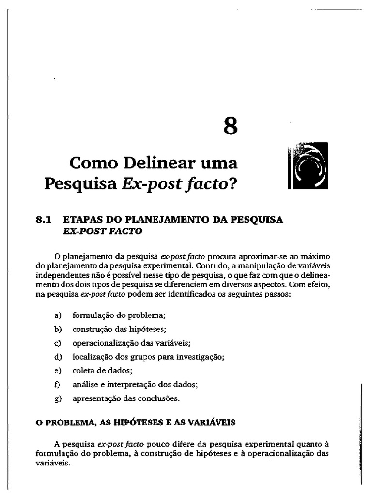 Pesquisa Ex Post Facto | PDF | Science | Estatísticas