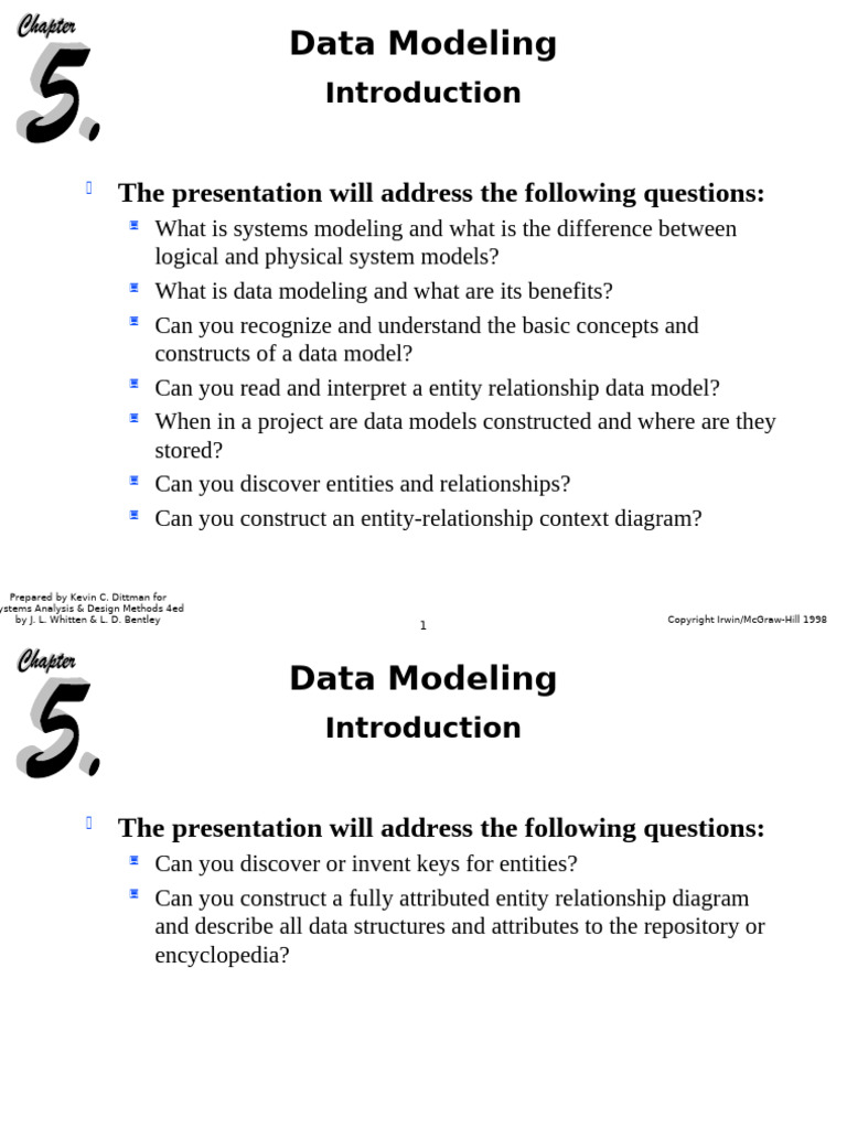 CHAPTER 5 Slides | PDF | Data Model | System