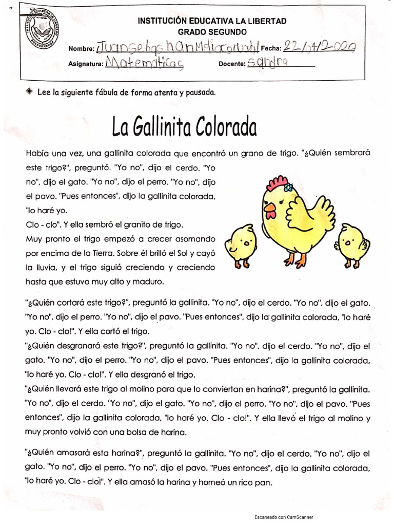 La Gallina Colorada Juan S Mejía | PDF