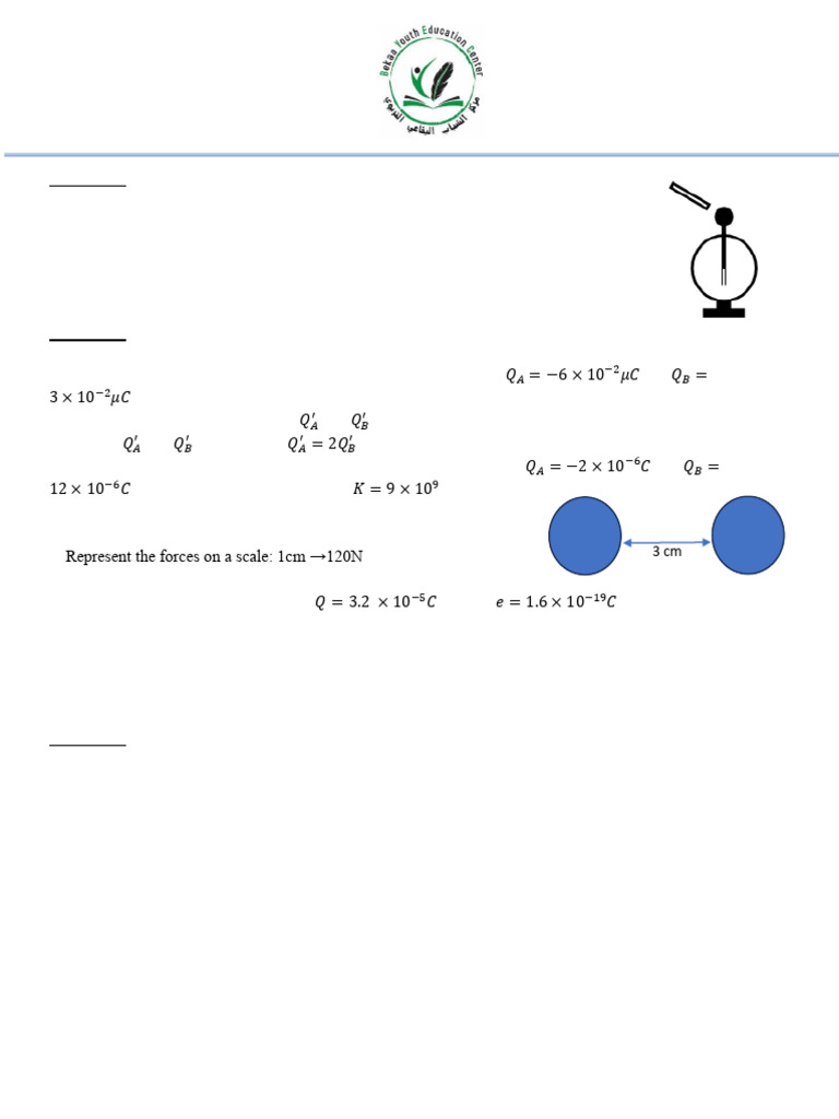 Worksheet Electrostatics | PDF