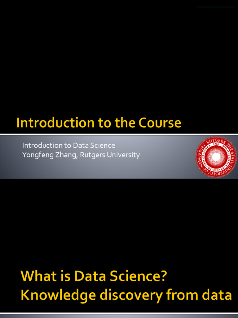 Introduction To Data Science 439 | PDF | Machine Learning | Johannes Kepler