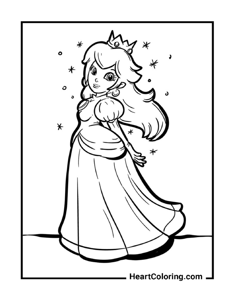 461-beautiful-princess-peach-super-mario-coloring-pages | PDF