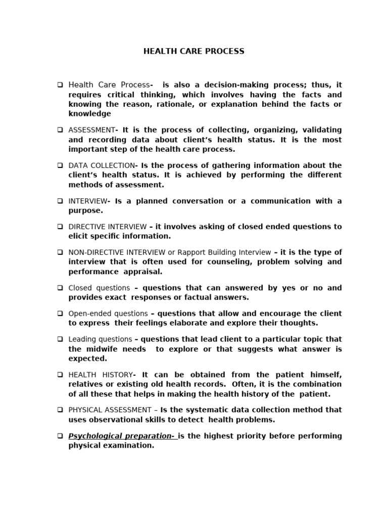 HEALTH-CARE-PROCESS-REVIEWER | PDF | Patient | Hospital