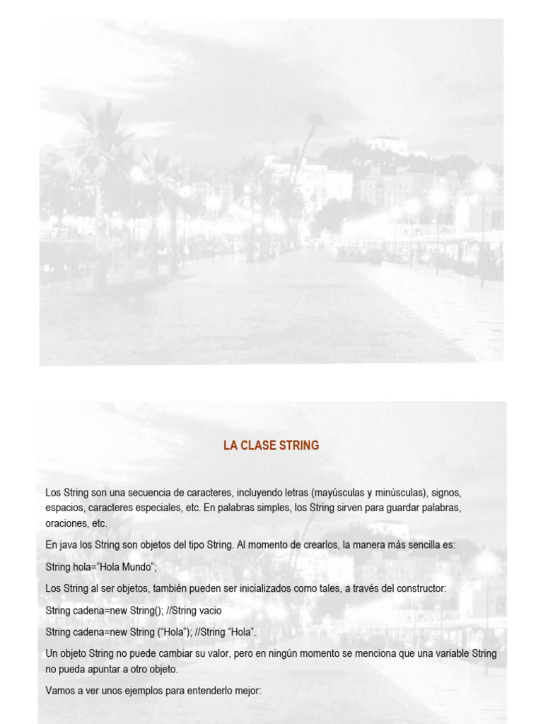 Tema 3. - Clase String | PDF | Cadena (informática) | Almacenamiento de ...