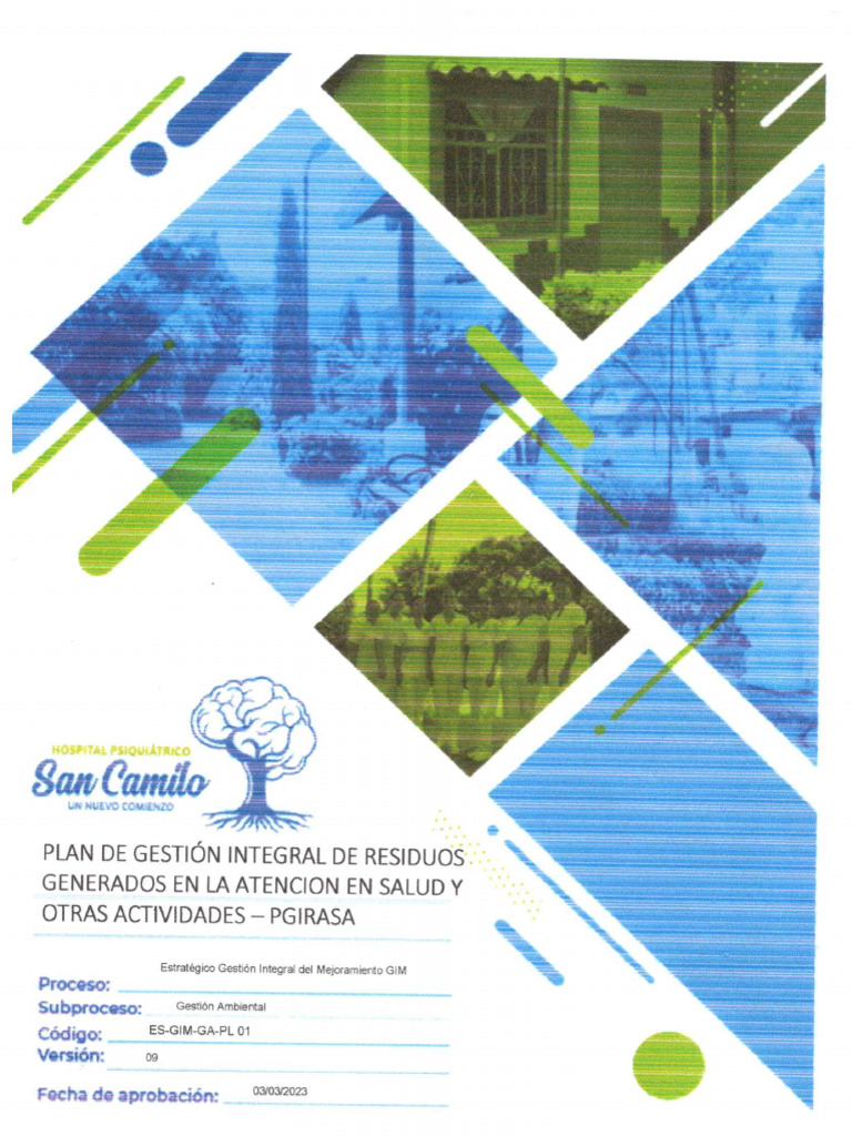 Plan de Gestion Integral de Residuos Generados en La Atencion en Salud y Otras Actividades ...