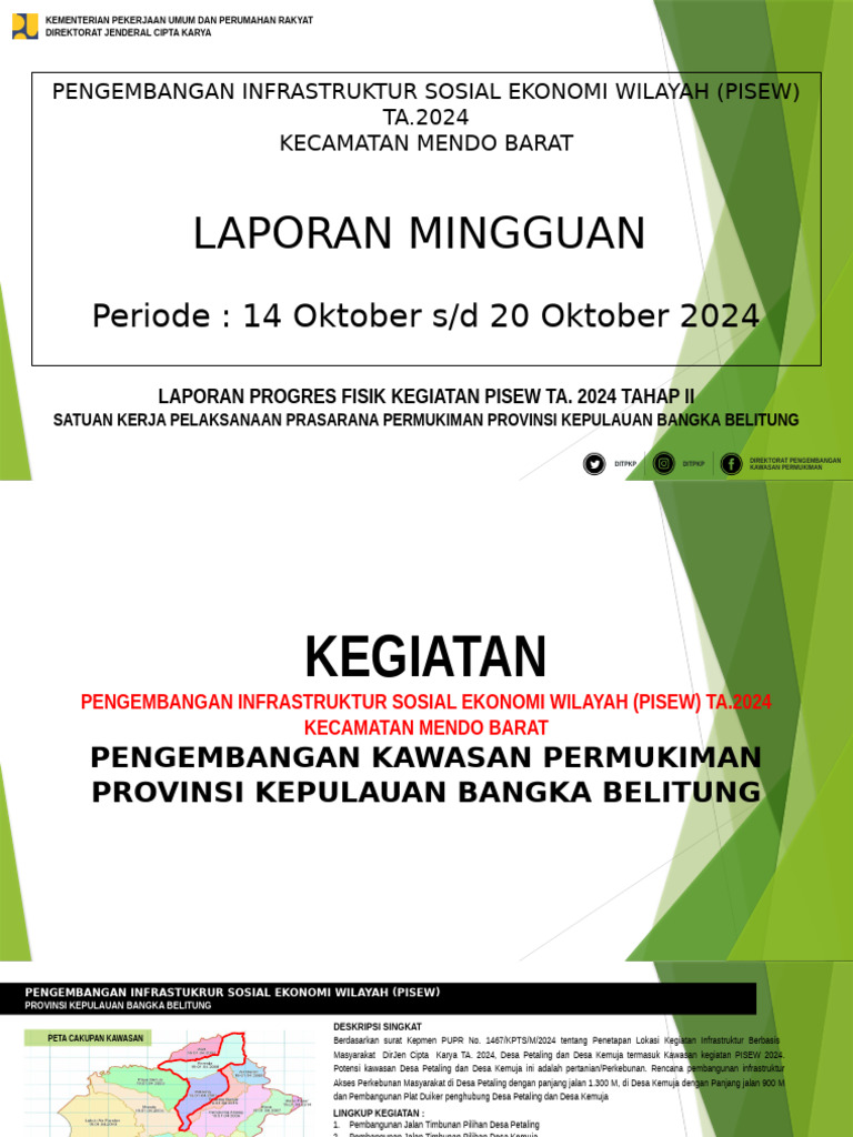 Laporan Minggu Ke 3 Kec. Mendo Barat (14 Okt - 20 Okt 2024) | PDF