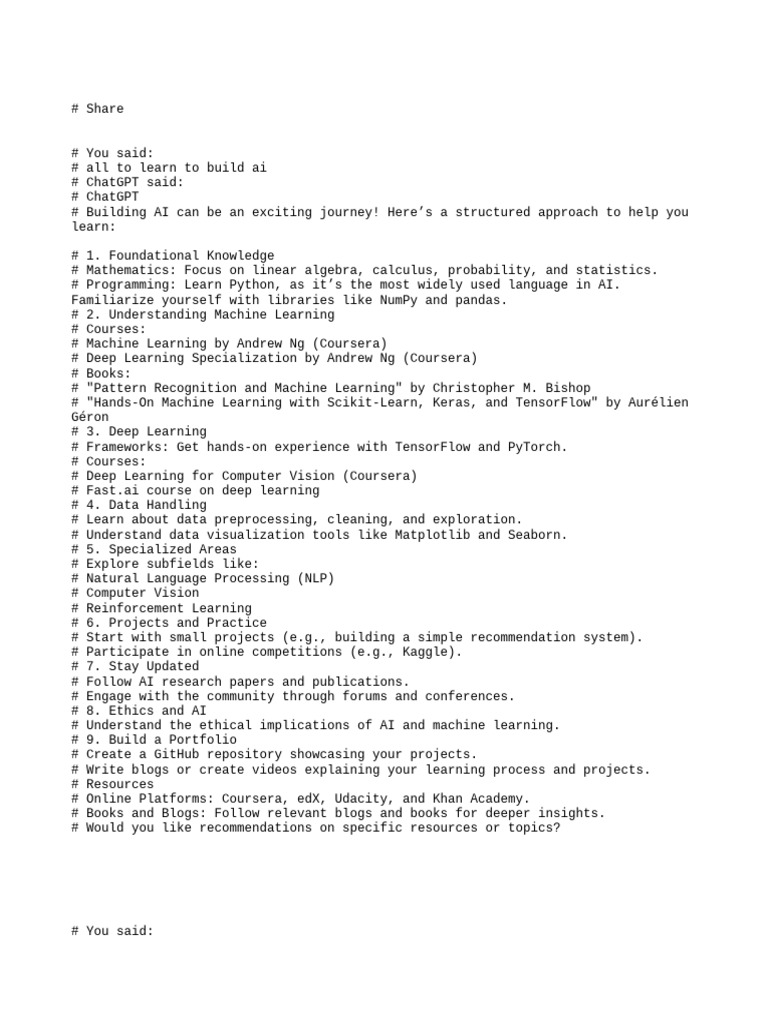 AI Learning Path: Python & Libraries | PDF | Python (Programming Language) | Boolean Data Type