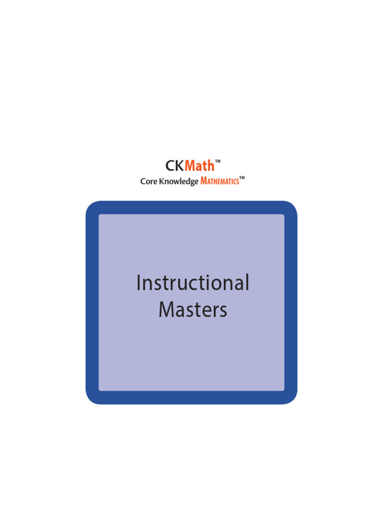 CKMath G6U2 BInstructional Masters | PDF | Creative Commons | Creative ...