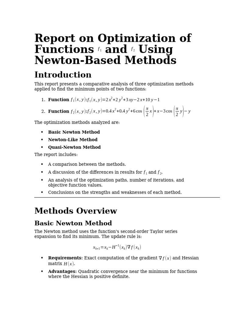 HW 3 Unconstrained-Optimization Advanced | PDF | Mathematical Optimization | Mathematics