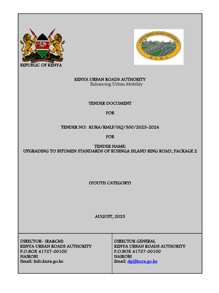 300-Upgrading To Bitumen Standards of Wasaria Market - Luore Market - Kamasengre Road in Rusinga ...