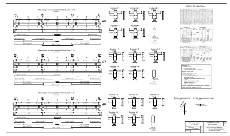3.plan cofraj-armare grinzi | PDF