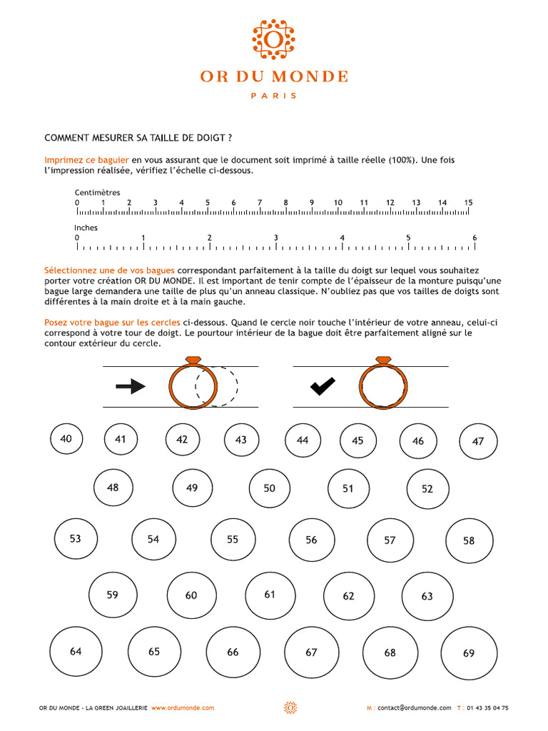 Baguier Tailles Bagues | PDF