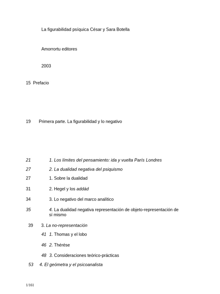 La Figurabilidad Psiquica Cesar Bote Lla Sára Botella (Autoguardado) | PDF | Psicoanálisis ...