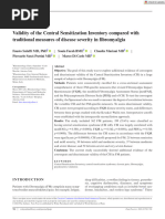 Central Sensitization Inventory Overview | PDF | Headache | Medicine