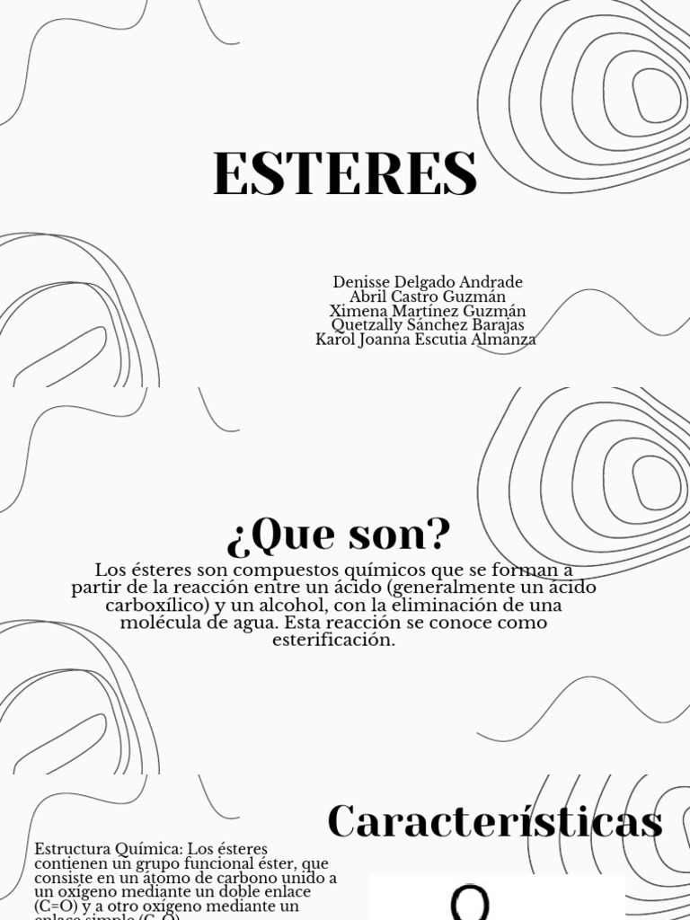 Esteres | PDF | Ester | Moléculas
