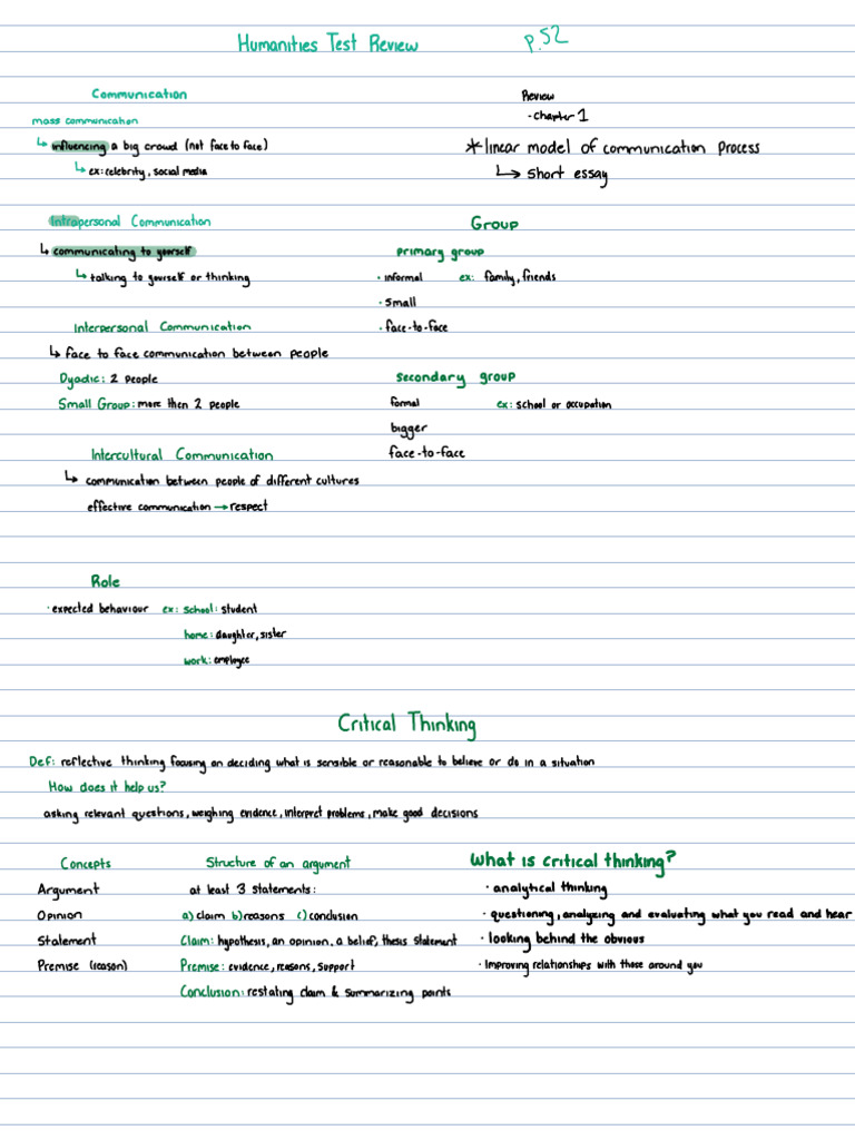 Test 1 (2) | PDF | Argument | Cognition