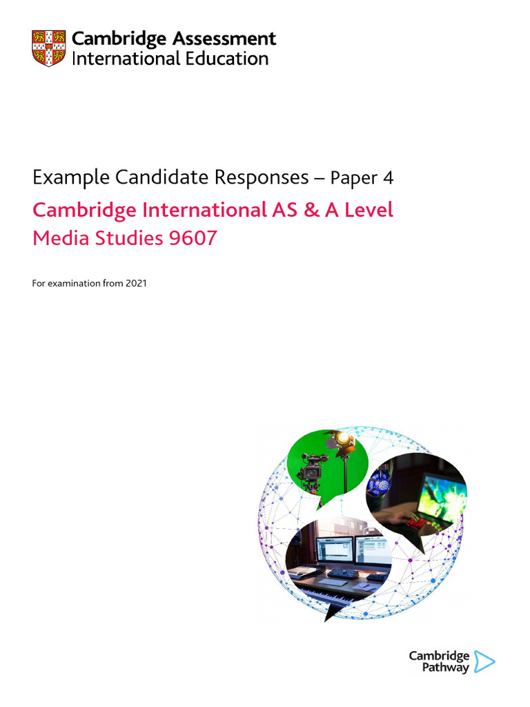 9607 Example Candidate Responses Paper 4 (For Examination From 2021) | PDF