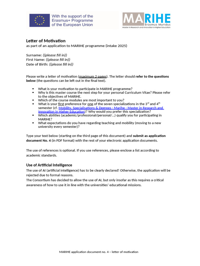MARIHE Template LoM 2024 | PDF | Artificial Intelligence | Intelligence ...