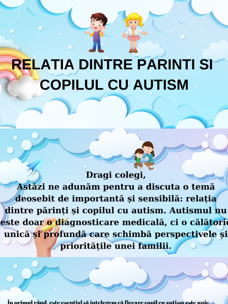 Relatia Dintre Parinti Si Copilul Cu Autism PDF | PDF