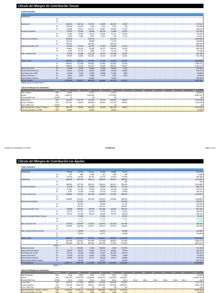 Cálculo de Margen de Contribución - Junio 2024 | PDF | Contabilidad ...